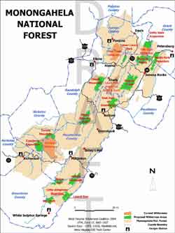 Monongahela National Forest Historic Map and Documents - West Virginia ...